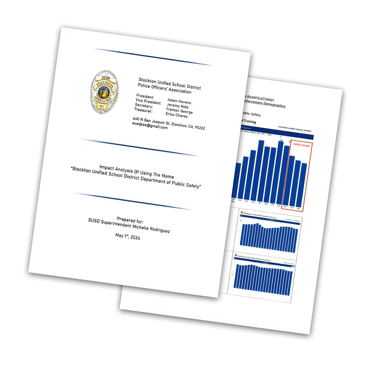 SUSD POA Impact Analysis of Using the Name Stockton Unified School District DPS - Stockton ...